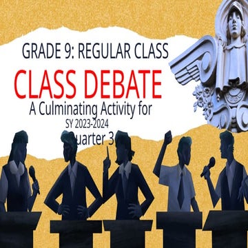 CLASS DEBATE SAMPLE RULES FOR PERFORMANCE TASK | PPT