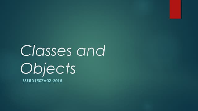 Classes And Objects Ppt 1639