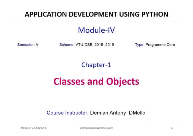 Python Programming Adp Vtu Cse 18cs55 Module 4 Chapter 1 Ppt