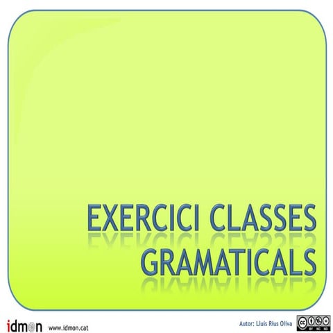 Classes Gramaticals | PPT