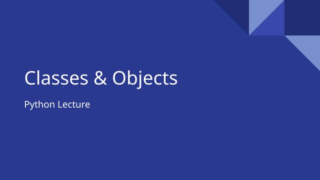 Classes And Objects Ppt 0738