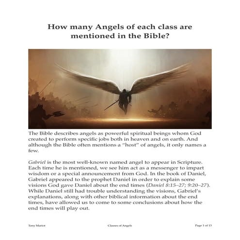 The 8 Archangels and their attributes