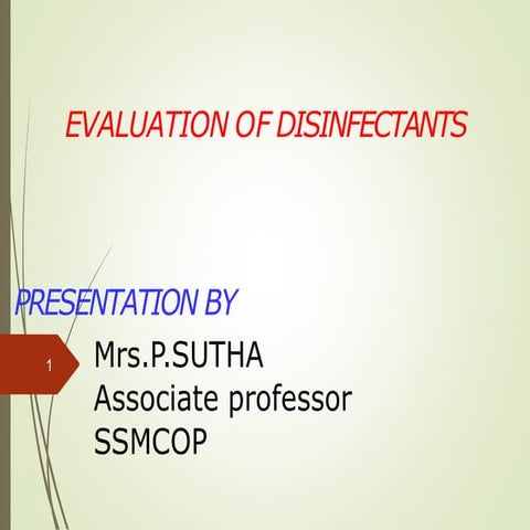 Phenol Coefficient | PPTX