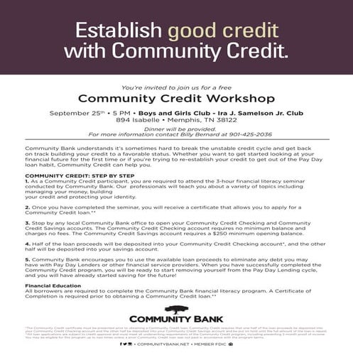 Community Credit Workshop | PDF