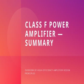 Class_F_PA_OnePager 1.pptxyhhyjytjhgfnnn | PPTX