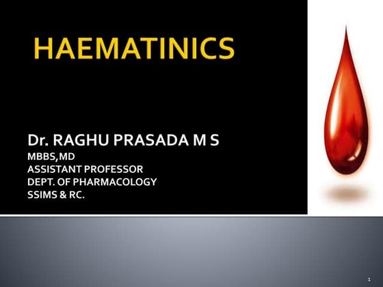 Haematinics | PPT | Blood Disorders | Diseases and Conditions