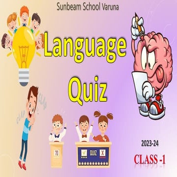 CLass I power point presentation on language quiz | PPTX