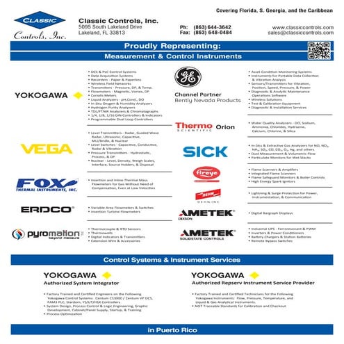 Classic Controls Puerto Rico Linecard | PDF