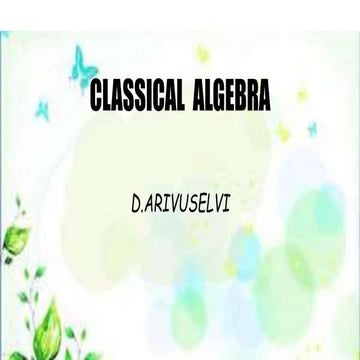 Classical algebra arivu ap,gp,hp | PPT