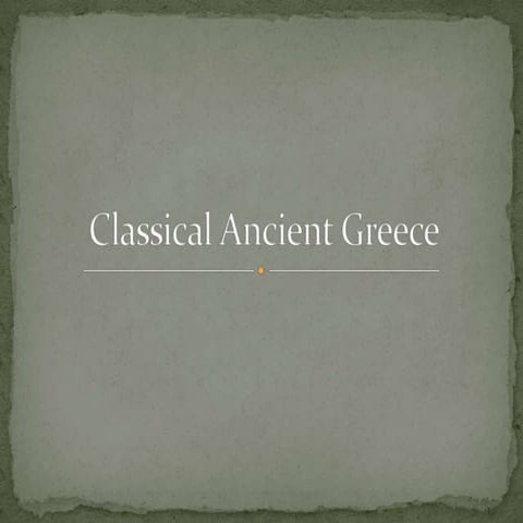Classical ancient greece | PPT