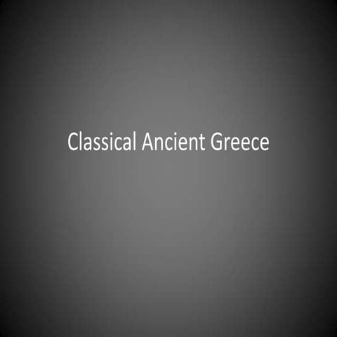 Classical Ancient Greece | PPT