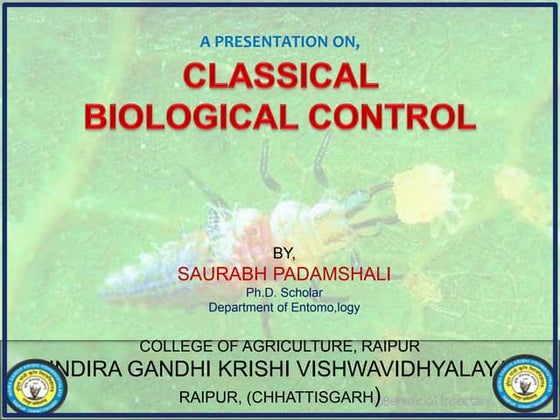 Introduction to Biological Control of Insect Pests | PPT