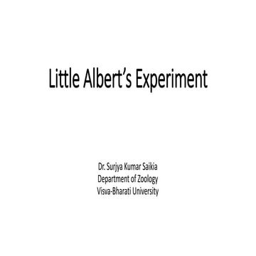Classical conditioning little Albert's experiment | PPTX