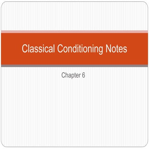 Classical conditioning notes | PPTX | Dogs | Pets