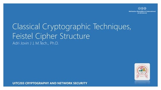 Introduction to Cryptography | PPT