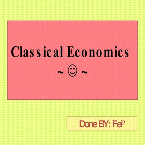Classical economics | PPT