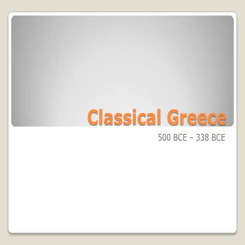 Classical greece | PPTX