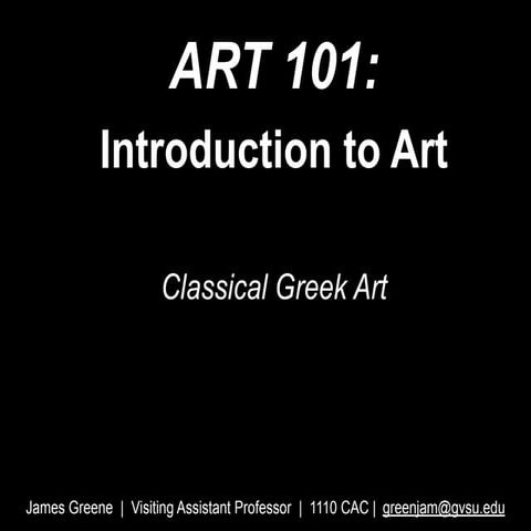 Lecture 4.5 Classical Greek & Roman Art | PPT