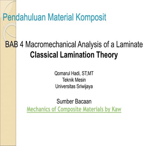 Classical Lamination Theory | PPT