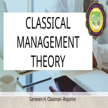 Classical Management Theory on Education.pptx