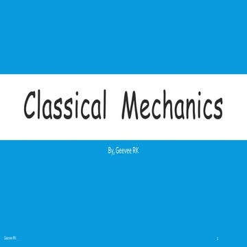 Classical Mechanics .pptx