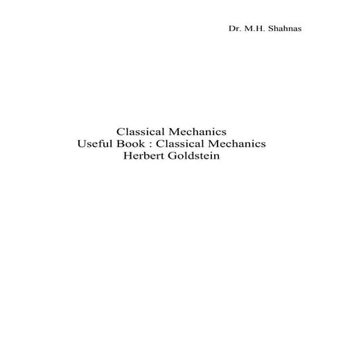 Classical mech grad_chap01 | PDF