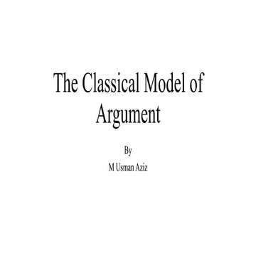 Classical Model Of Argument Pptx