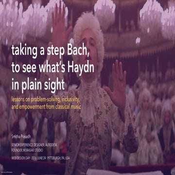 Taking a step Bach to find what's Haydn in plain sight: lessons on ...
