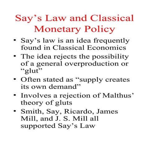 Classical Theory Of Employment | PPT