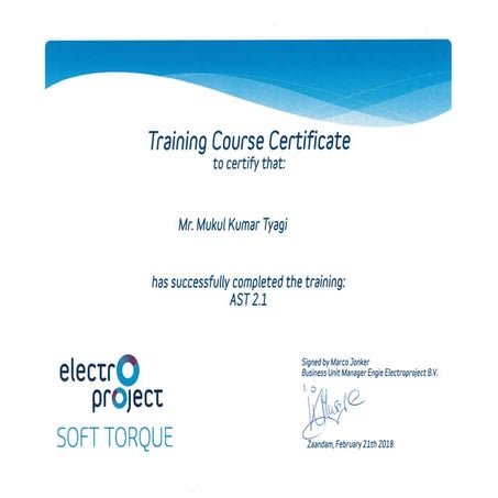 Certified Commissioning engineer Softtorque Classic and AST 2.1 | PPT
