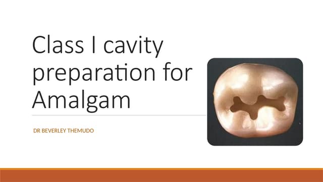 Class v tooth preparation for amalgam restorations | PPTX