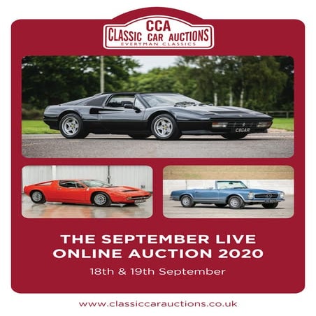 Classic Car Auctions The September Live Online Auction 2020 18,19 2020 ...