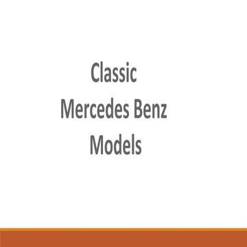 Classic mercedes benz models | PPT