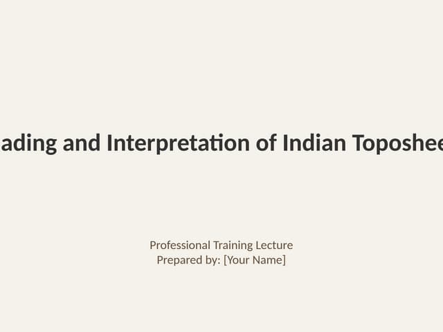 Numbering system of topographical map | PPTX