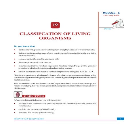 Classifcation of living organisms | PDF