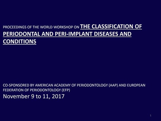 Classification of periodontal diseases calcified or calcifying | PPT