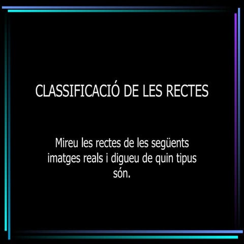 Classificació de les rectes | PPT