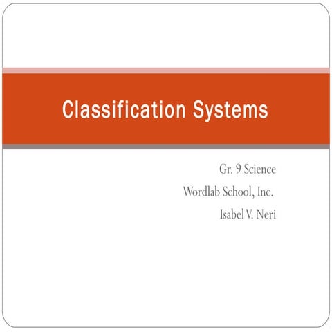 Classification of Organisms | PPT