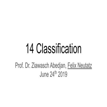 Lecture on Classification | PPT