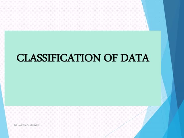 Tabulation of data | PPTX