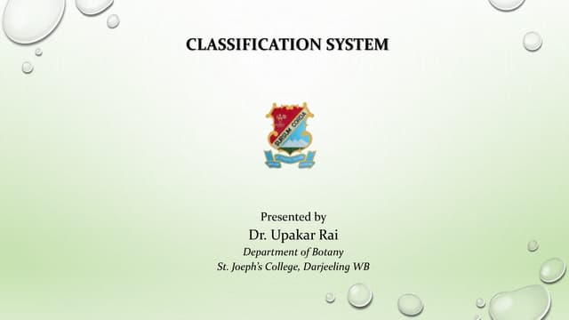 Engler & prantl system of classification | PPSX