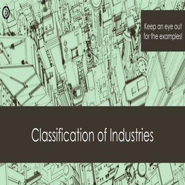 classification of industries in current india | PPSX