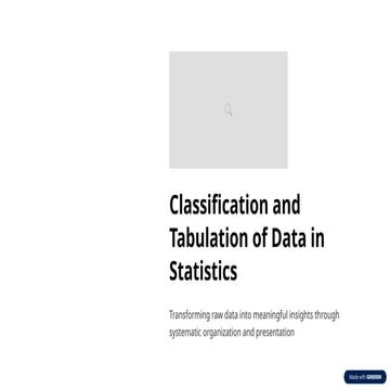 Tabulation of Data - tables and its making process | PPTX