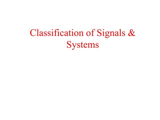 Signals and system unit 1 | PPTX
