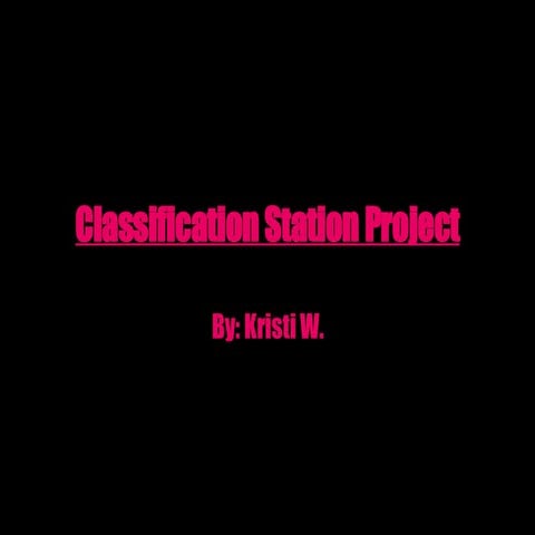Classification Station Project 2 Ppt Computing Technology And Computing