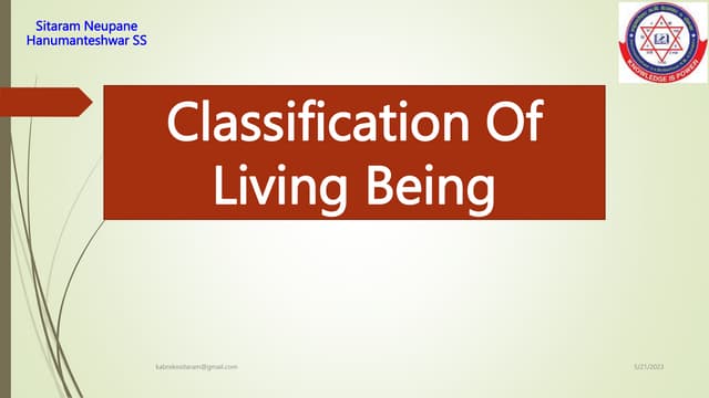 PPT on Five Kingdom Classification | PPTX