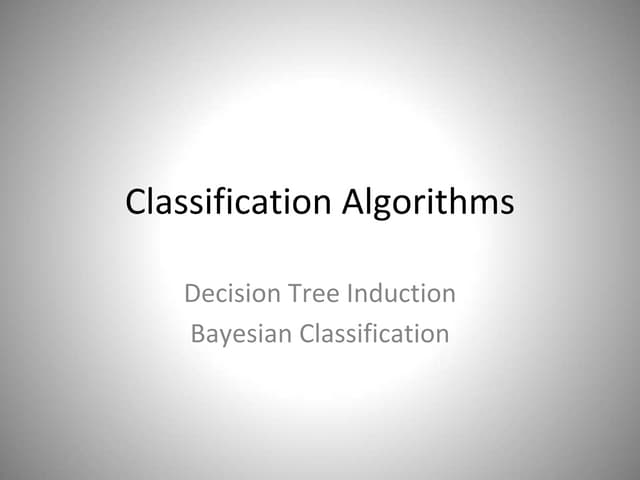 Classification Algorithms Ppt Gardening Home And Garden