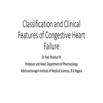 Classification and clinical features of congestive heart failure | PPTX