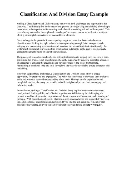 Classification Essay Sample.pdf