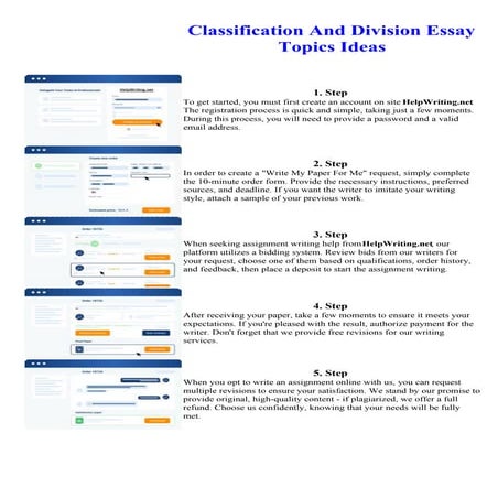 Classification And Division Essay Topics Ideas | PDF